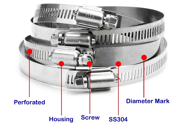 JAZZY Hot Sale High Quality Stainless Steel Hose Clamps